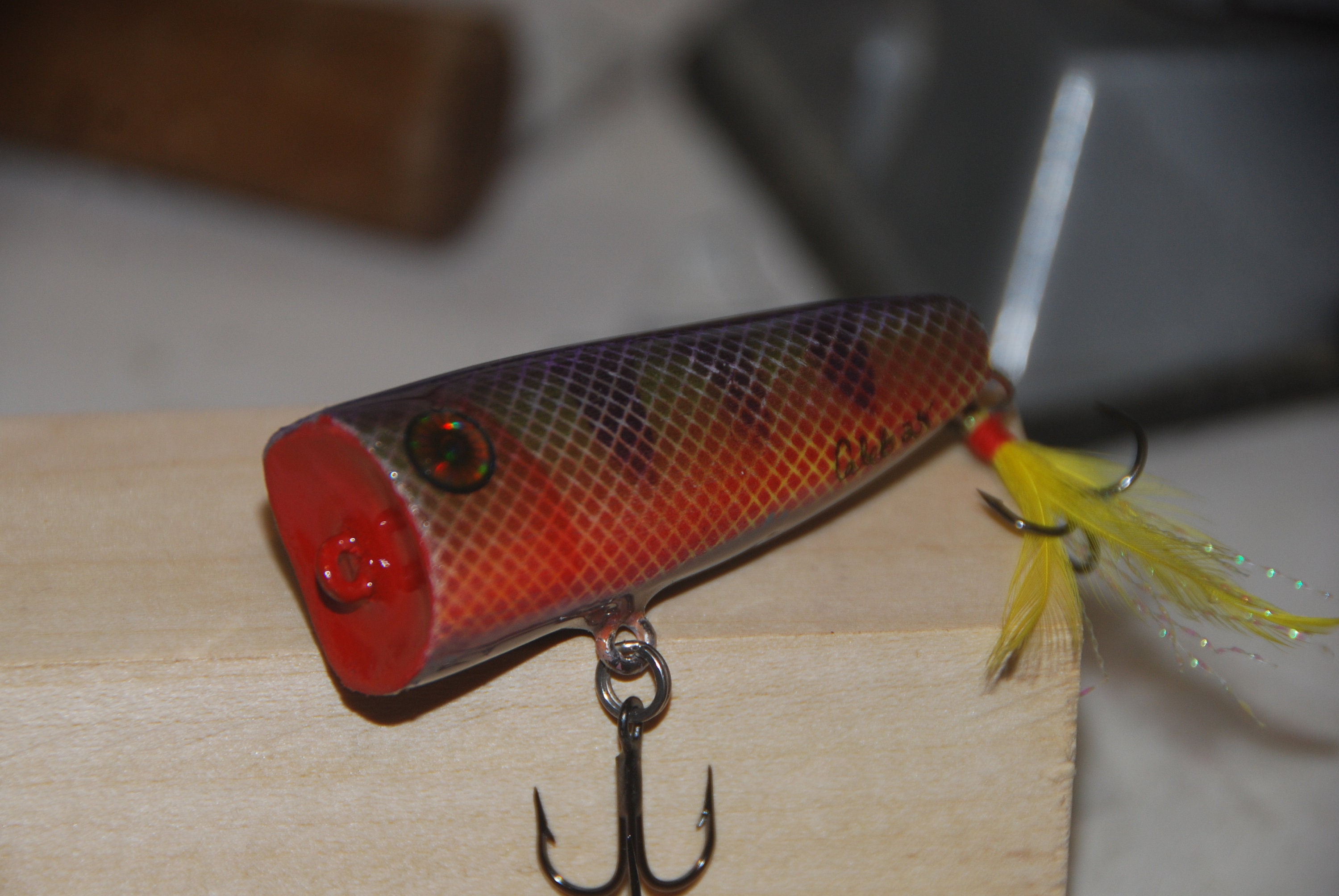 Completely Handmade Wooden Bluegill Popper Fishing Lure - Etsy