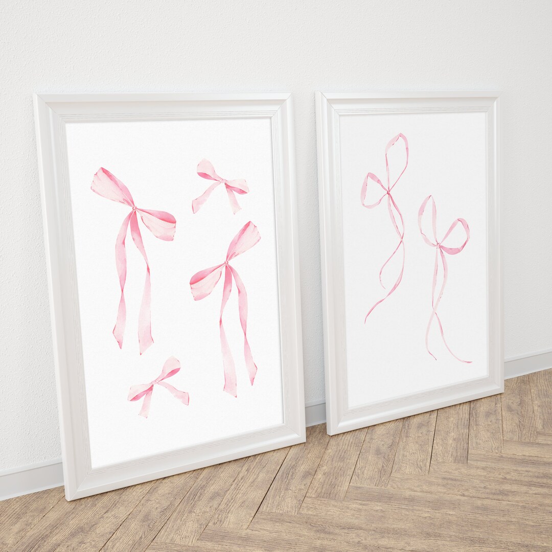 Set of Two Coquette Printable Art, Coquette Room Decor Print, Set of 2 ...
