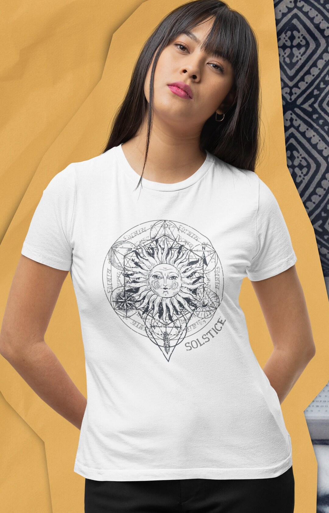 Celebrate Summer Solstice Women's T-shirt | Vintage Distressed Sun ...