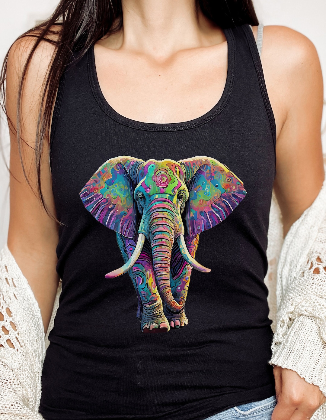 Colorful Elephant Shirt, 5 Colors, Nature Lover Gift, Wildlife Shirt ...
