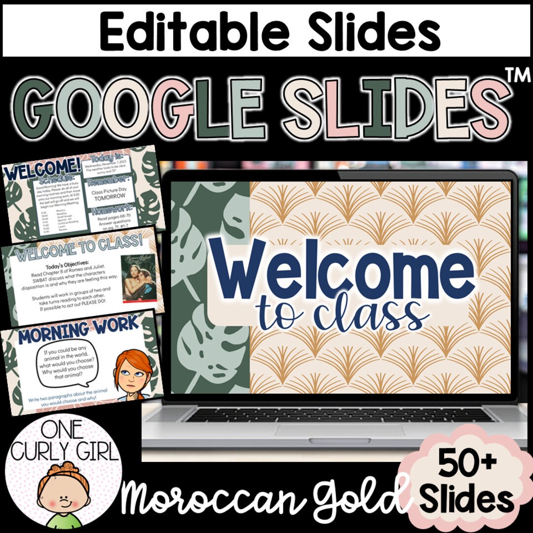 Editable Google Slides, Morocaan BOHO Aesthetic, Middleschool Classroom ...