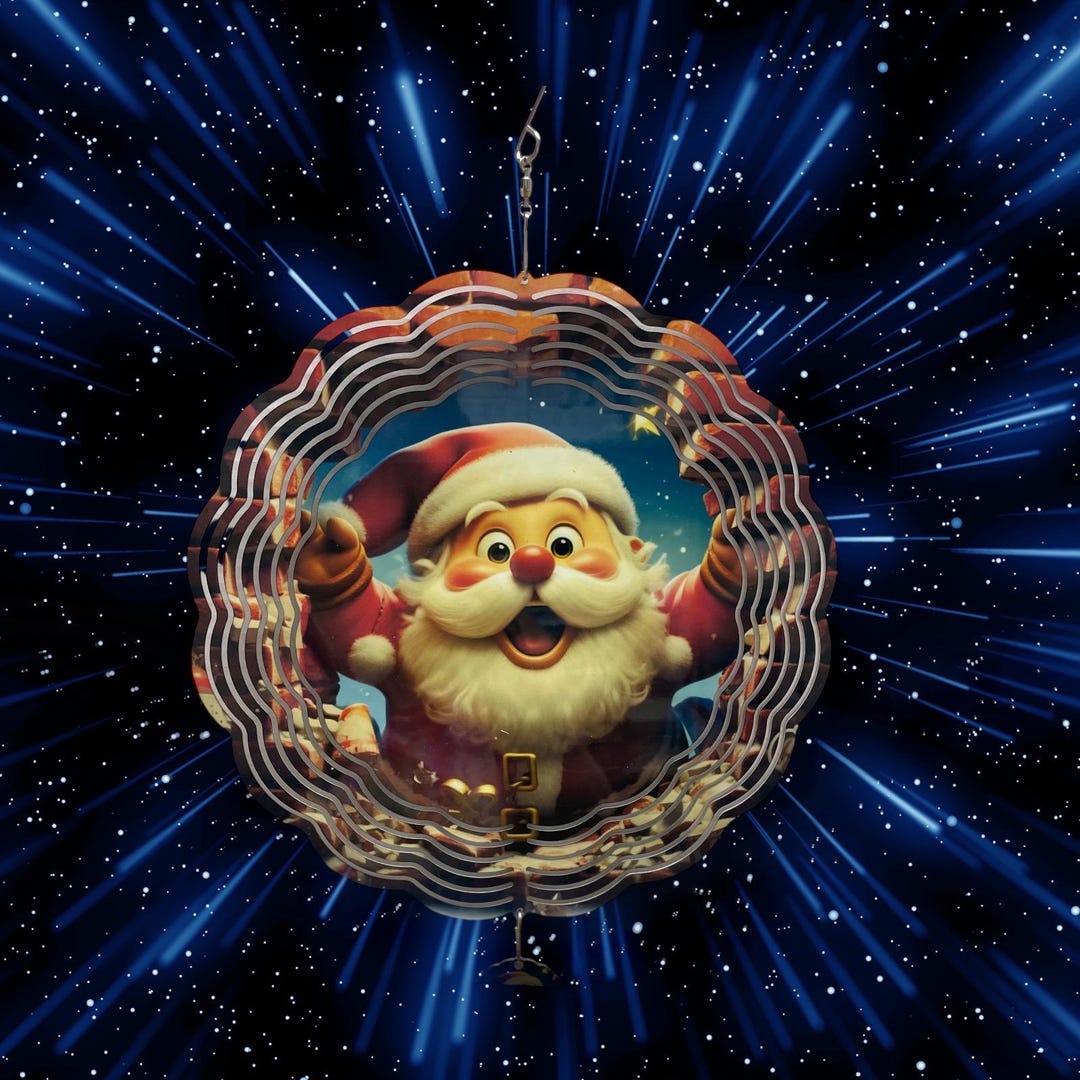 Santa Wind Spinner - Etsy