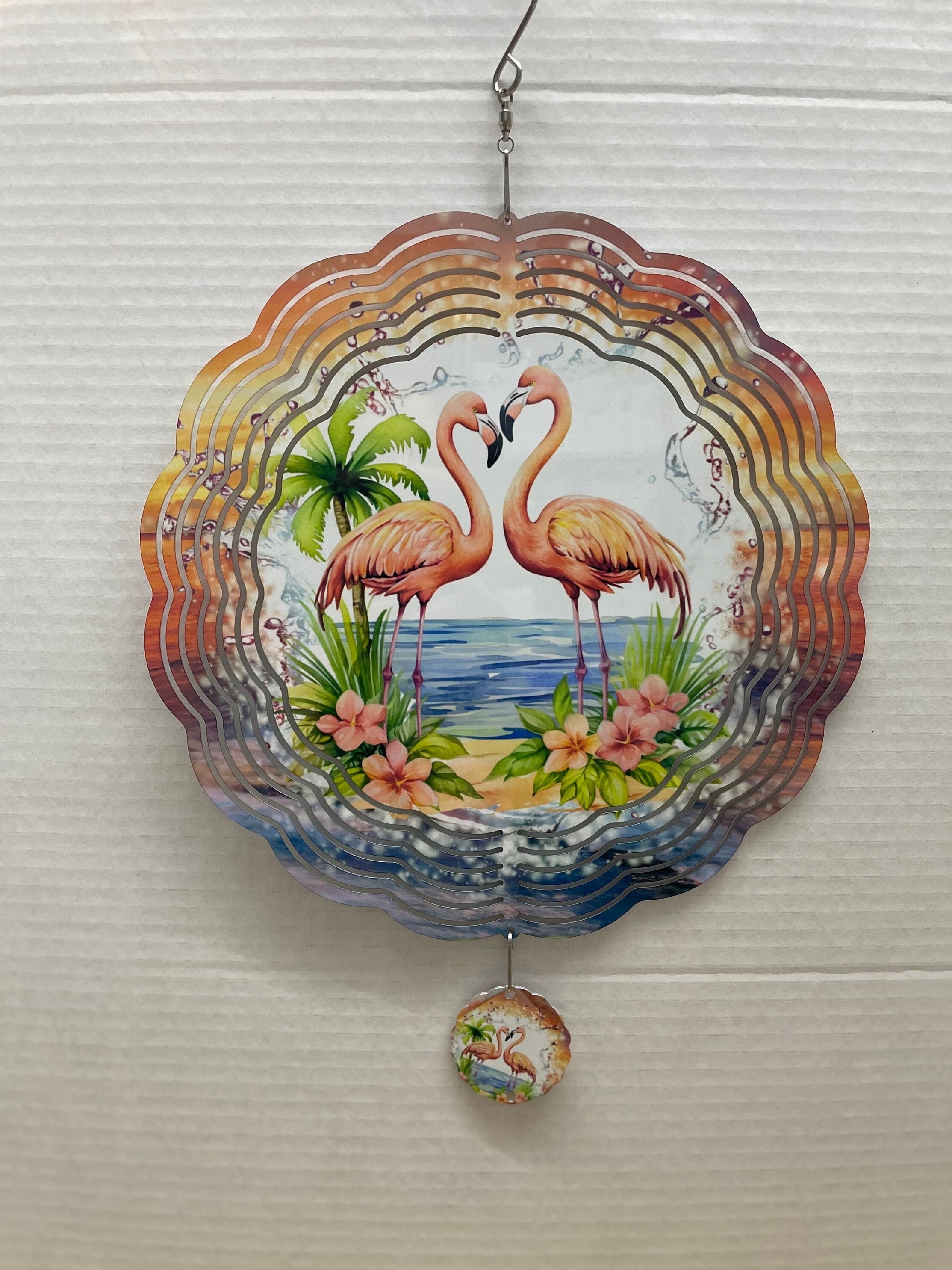 Pink Flamingo Wind Spinner - Etsy