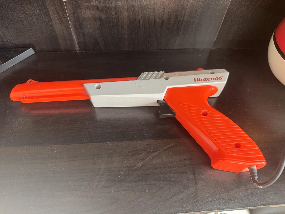 Nintendo Zapper Light Gun Controller Orange OEM Official Tested NES-005 ...