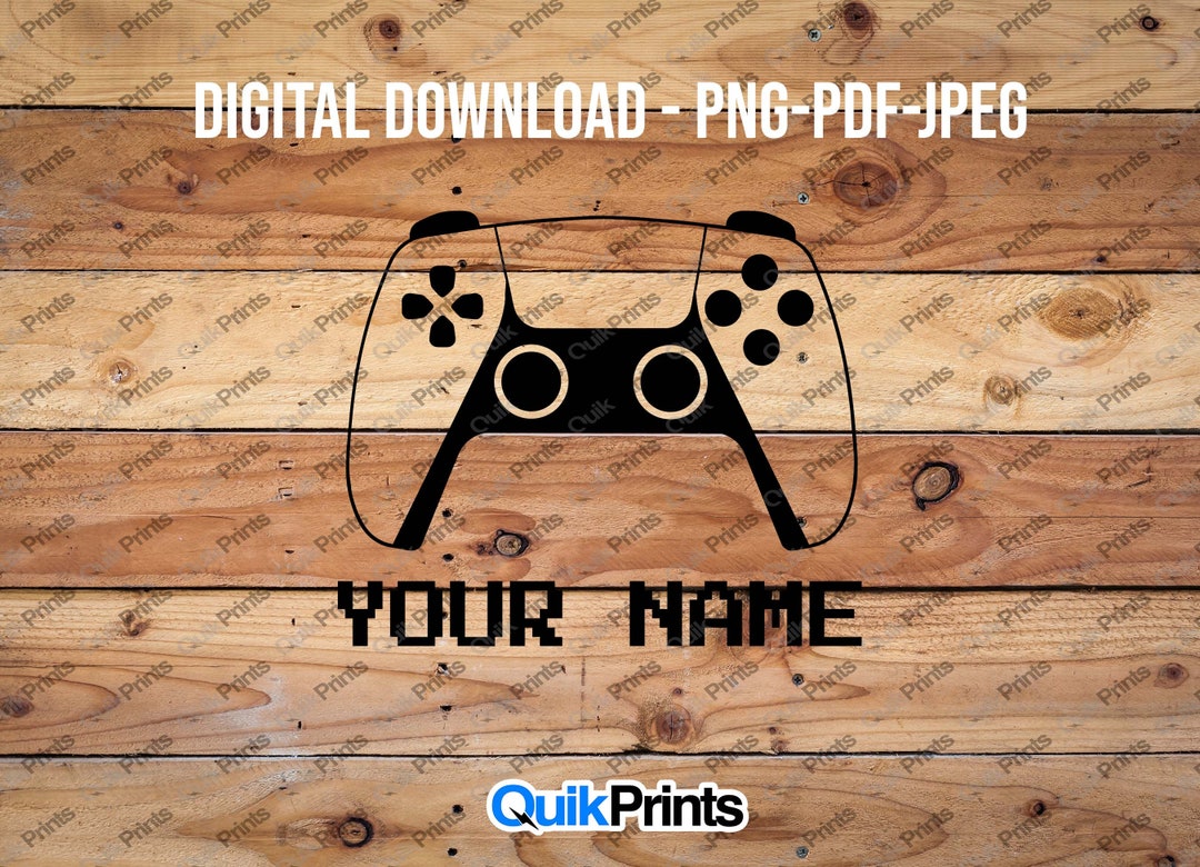 PS Controller With Name Digital Download PNG, Jpeg and PDF File - Etsy