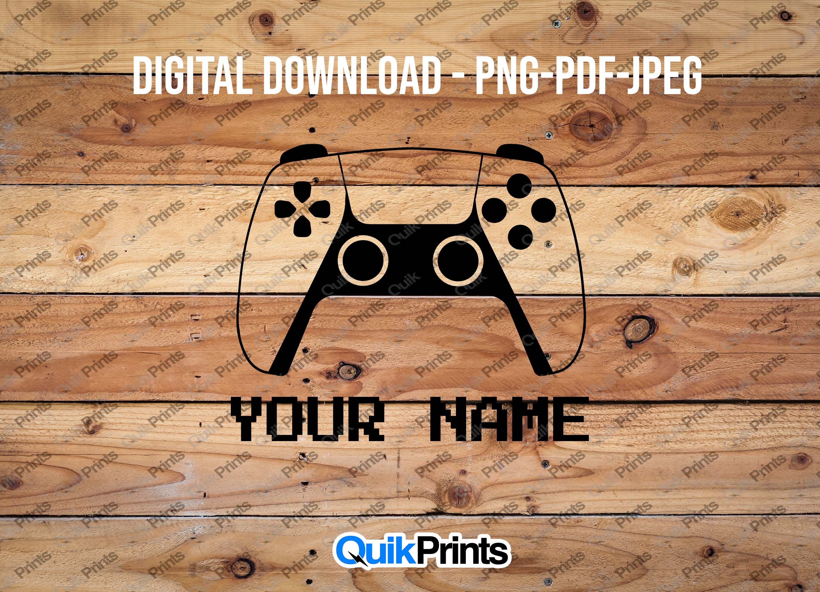 PS Controller With Name Digital Download PNG, Jpeg and PDF File - Etsy