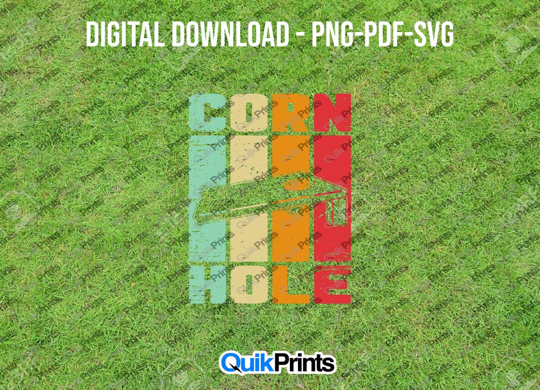 Cornhole - Retro Cornhole - Digital Download - Digital File - PNG, PDF ...