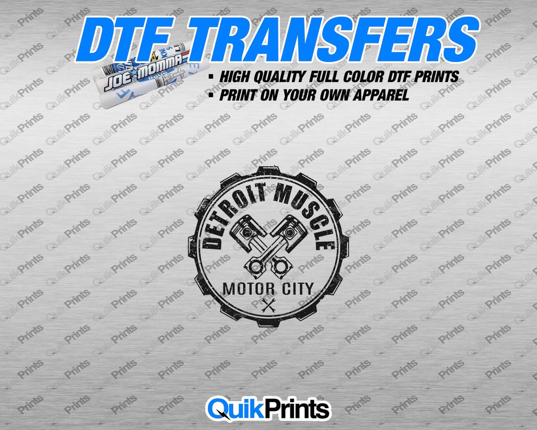 Detroit Muscle DTF Transfer (vintage Print) - Multiple Sizes - Press ...