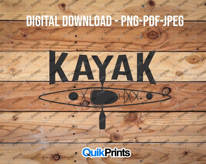 Kayak Digital Download PNG, Jpeg and PDF File - Etsy