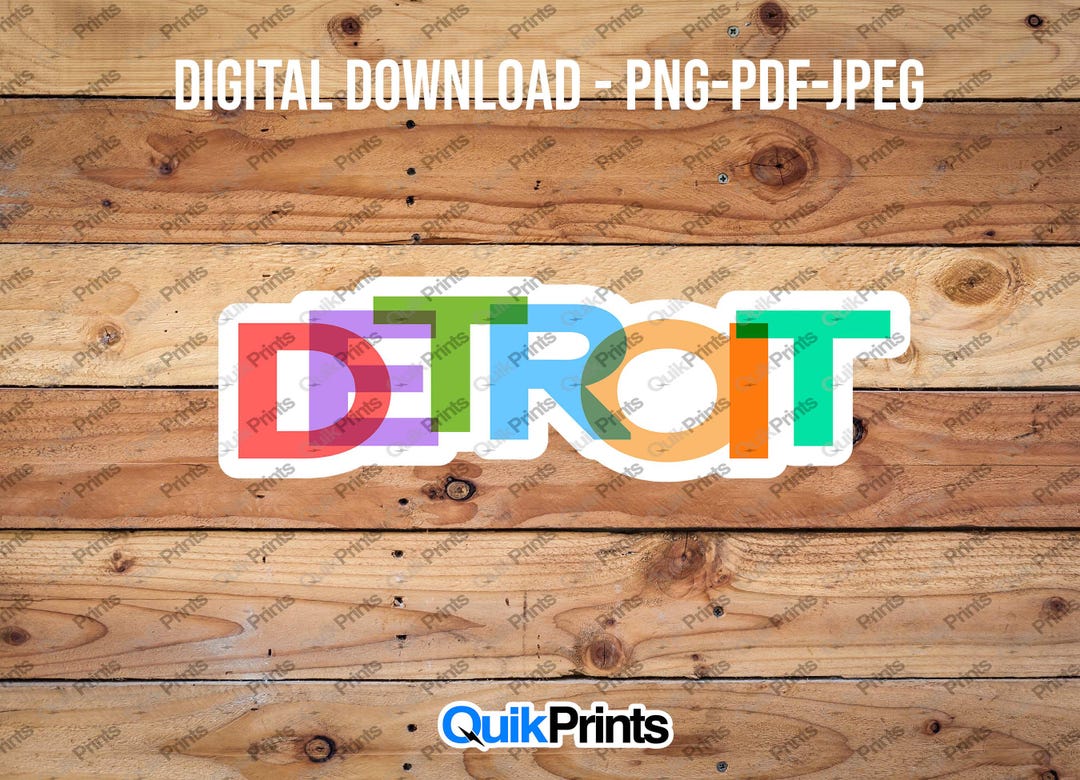 Detroit - Digital Download - Digital File - PNG, PDF and JPEG - Etsy