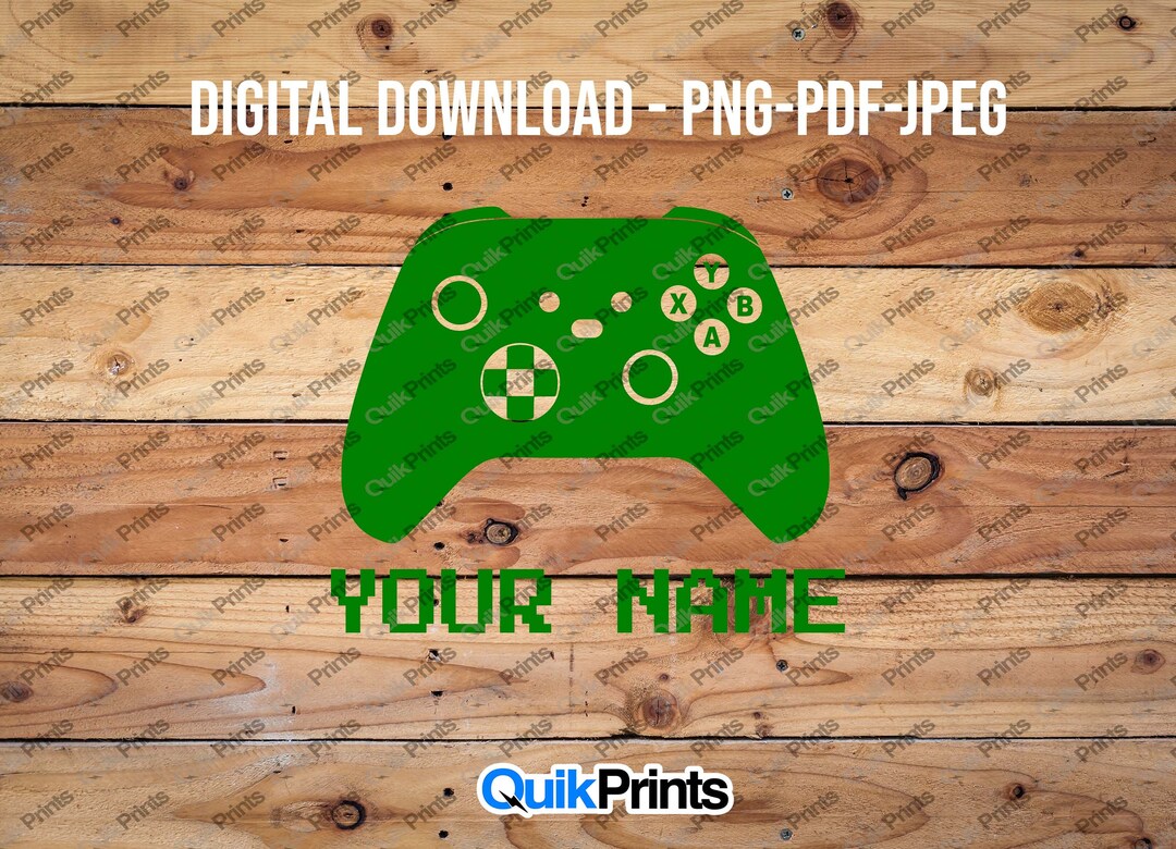 X Controller With Name Digital Download PNG, Jpeg and PDF File - Etsy