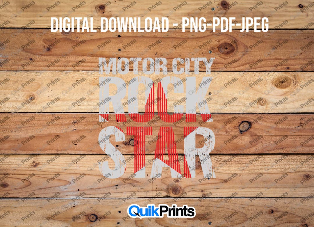 Motor City Rock Star - Digital Download - Digital File - Svg, PNG, PDF ...