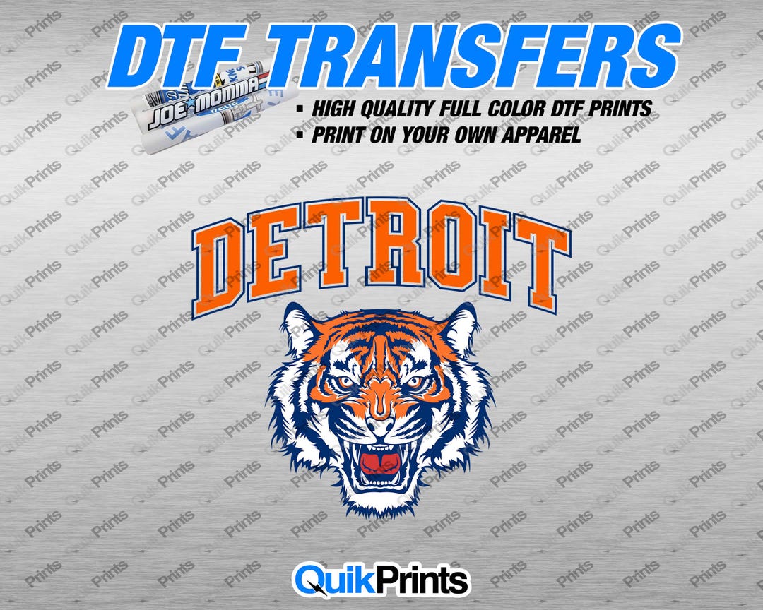 Detroit Tiger DTF TRANSFER - Multiple Sizes - Press Onto Your Own ...