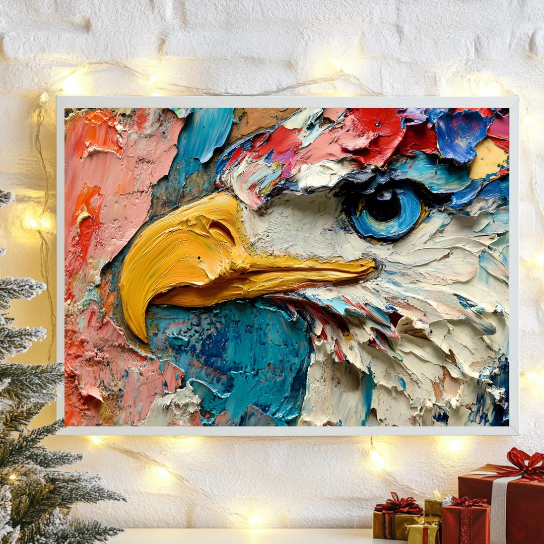 Vibrant Bald Eagle Painting: A Bold Fauvist Masterpiece for Your Wall ...