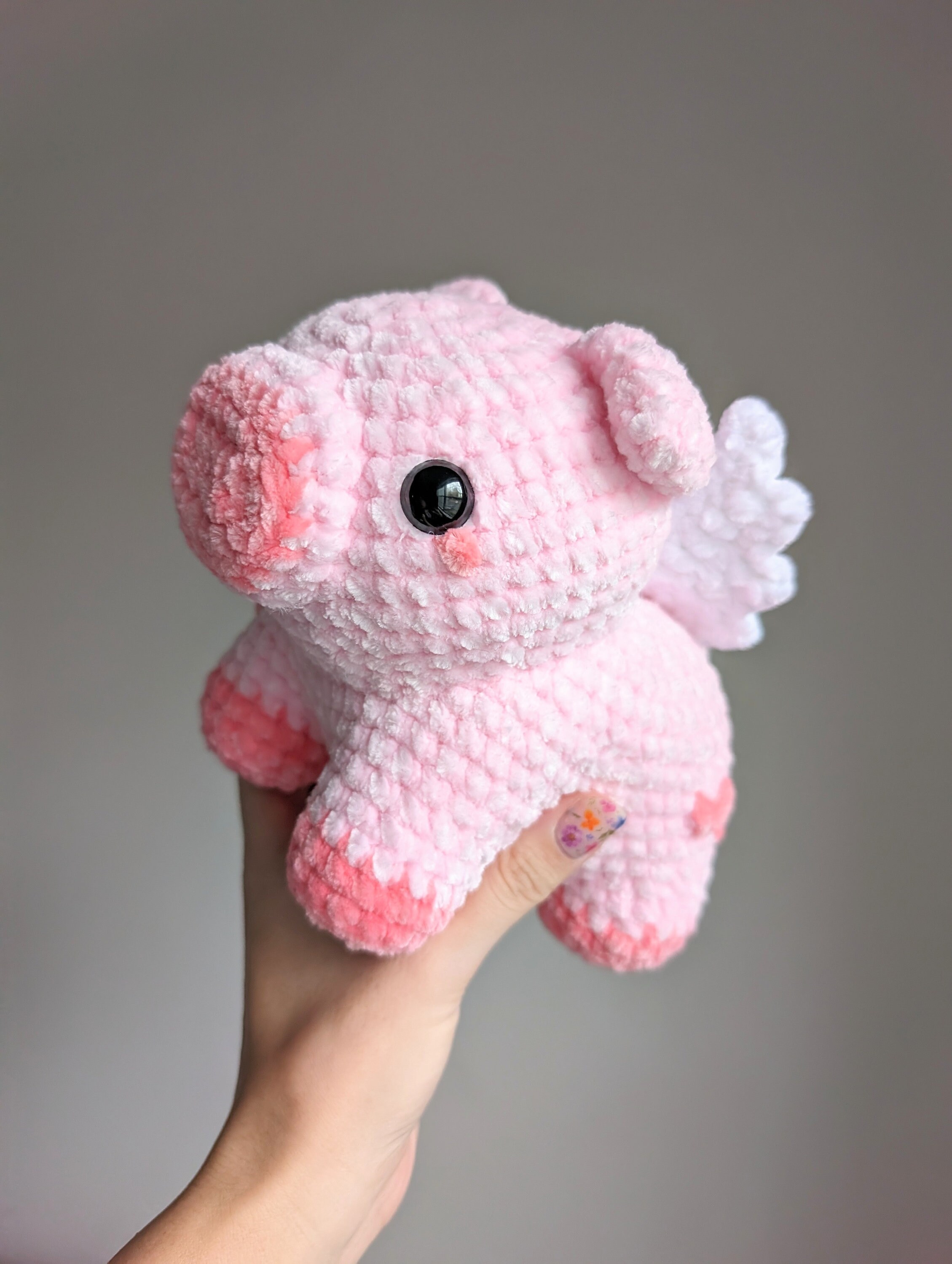 Handmade Flying Pig Crochet Amigurumi Stuffed Animal - Etsy