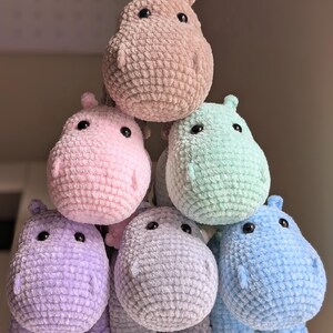 Crochet Hippo Plushie Hippopotamus Pattern PDF - Etsy