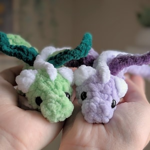 Crochet Tiny Dragon Pattern PDF Small Dragon - Etsy