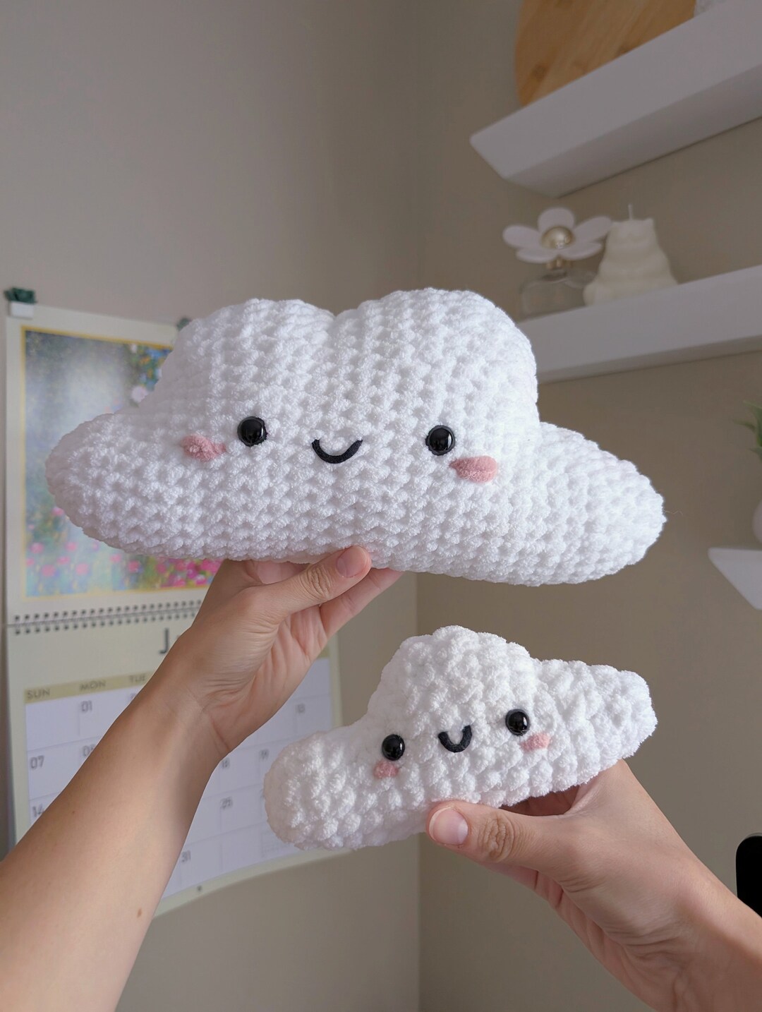 Handmade Cloud Pillow Crochet Plushie Stuffed Clouds - Etsy