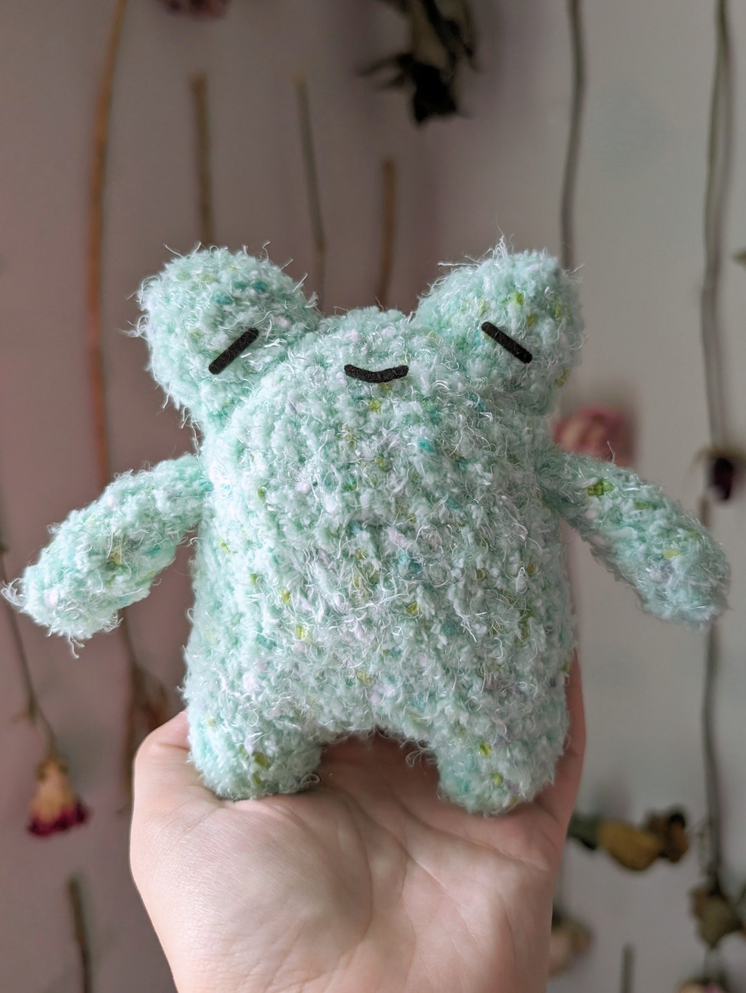 Handmade Fuzzy Frog Crochet Stuffed Animal - Etsy