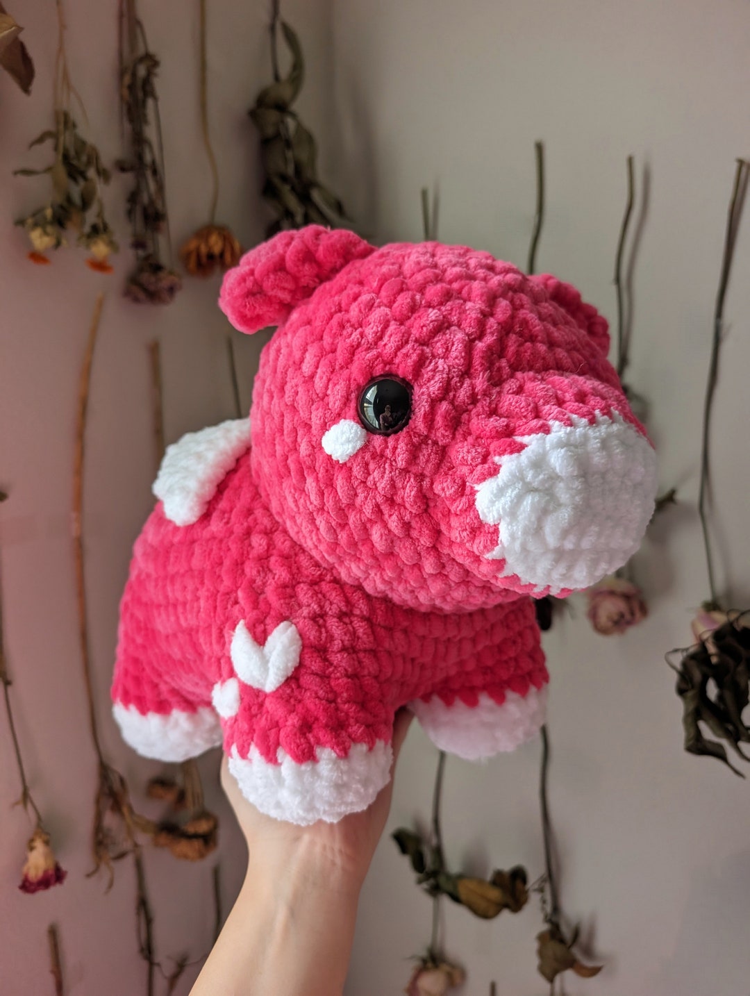 Jumbo Handmade Flying Pig Crochet Amigurumi Stuffed Animal - Etsy