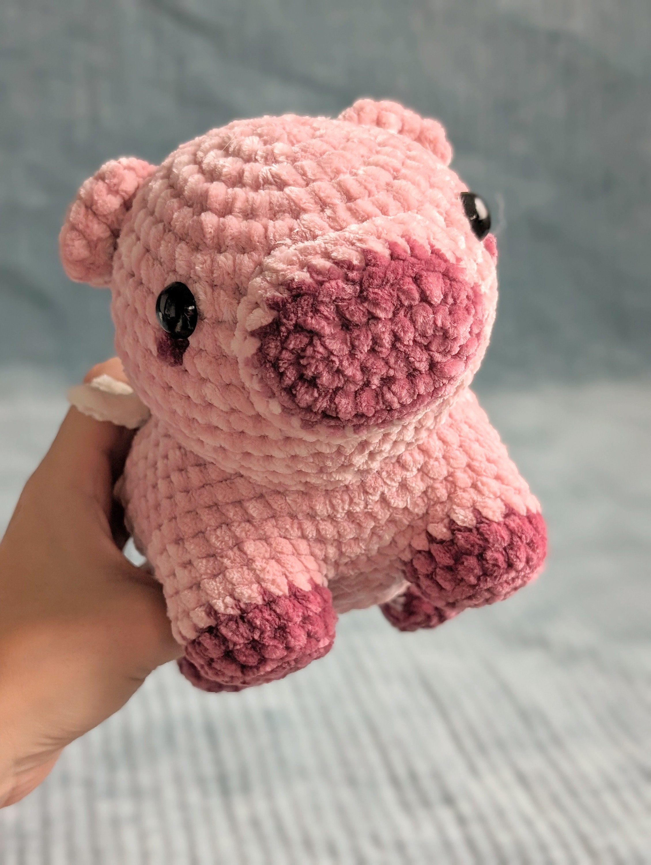 Handmade Flying Pig Crochet Amigurumi Stuffed Animal - Etsy