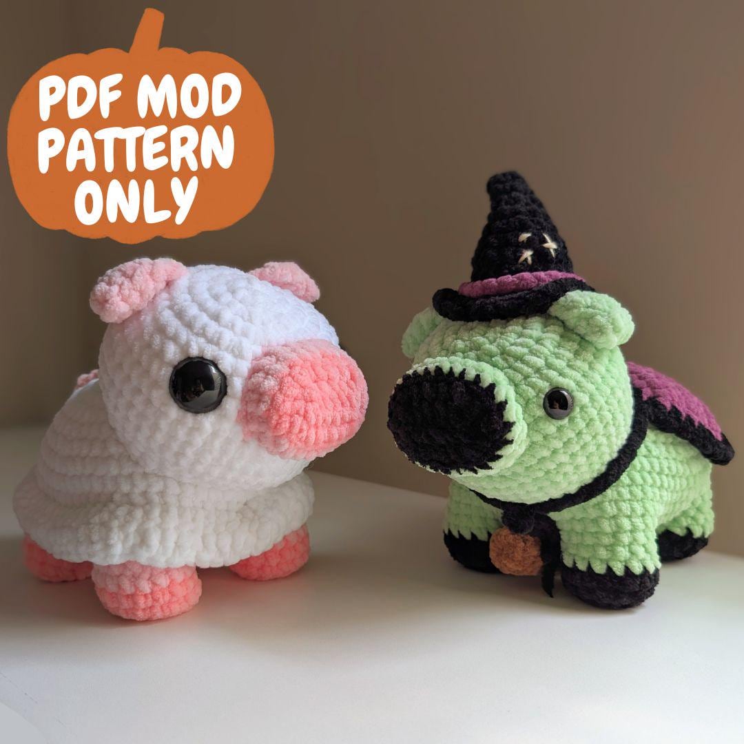 Crochet Modification Halloween Flying Pigs Pattern PDF - Etsy