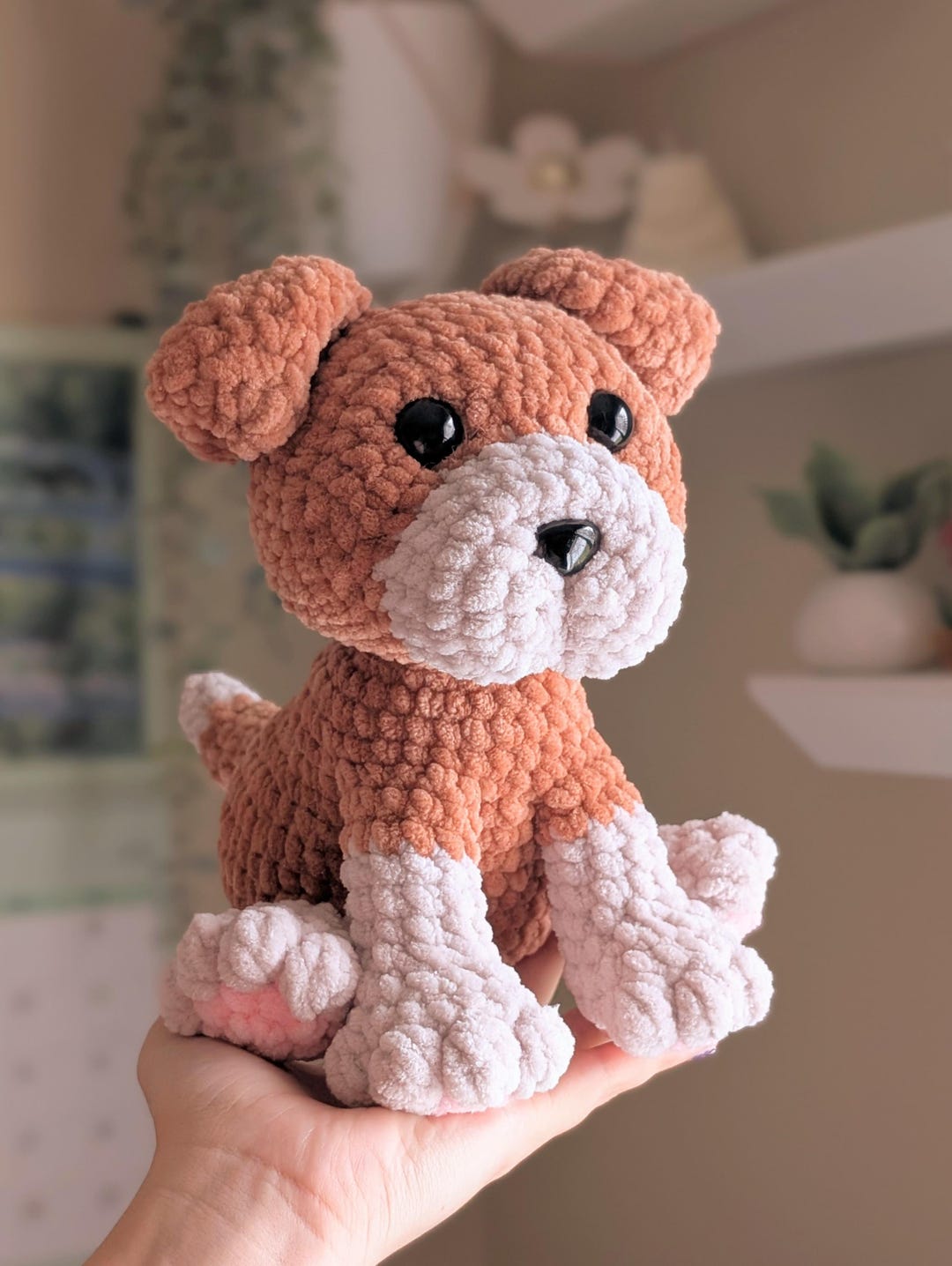 Handmade Puppy Crochet Stuffed Animal Brown Dog - Etsy