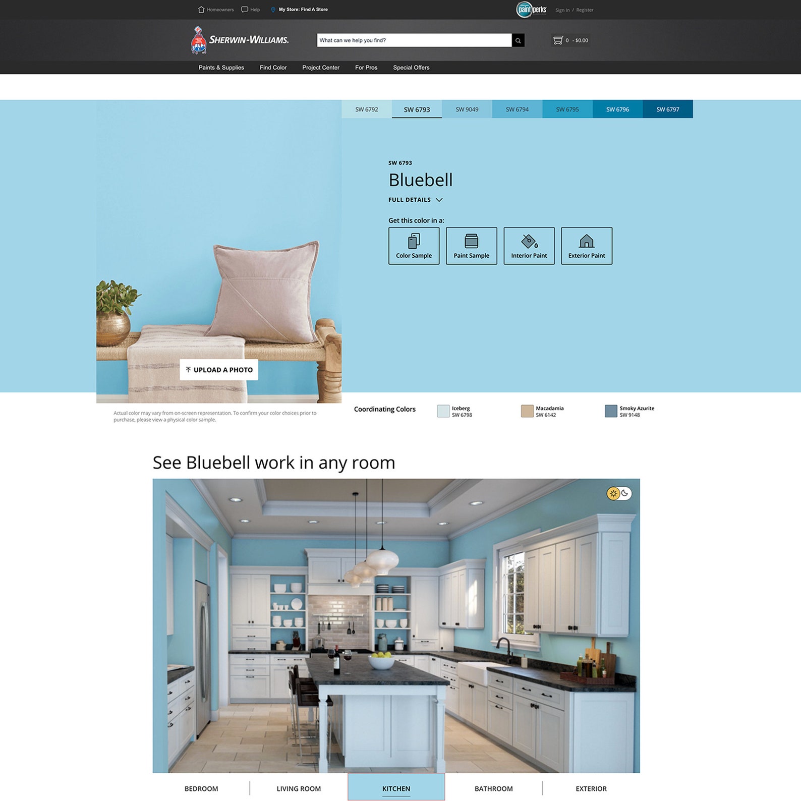 Paint-match Vinyl Refrigerator Wrap Sherwin Williams Bluebell SW 6793 ...