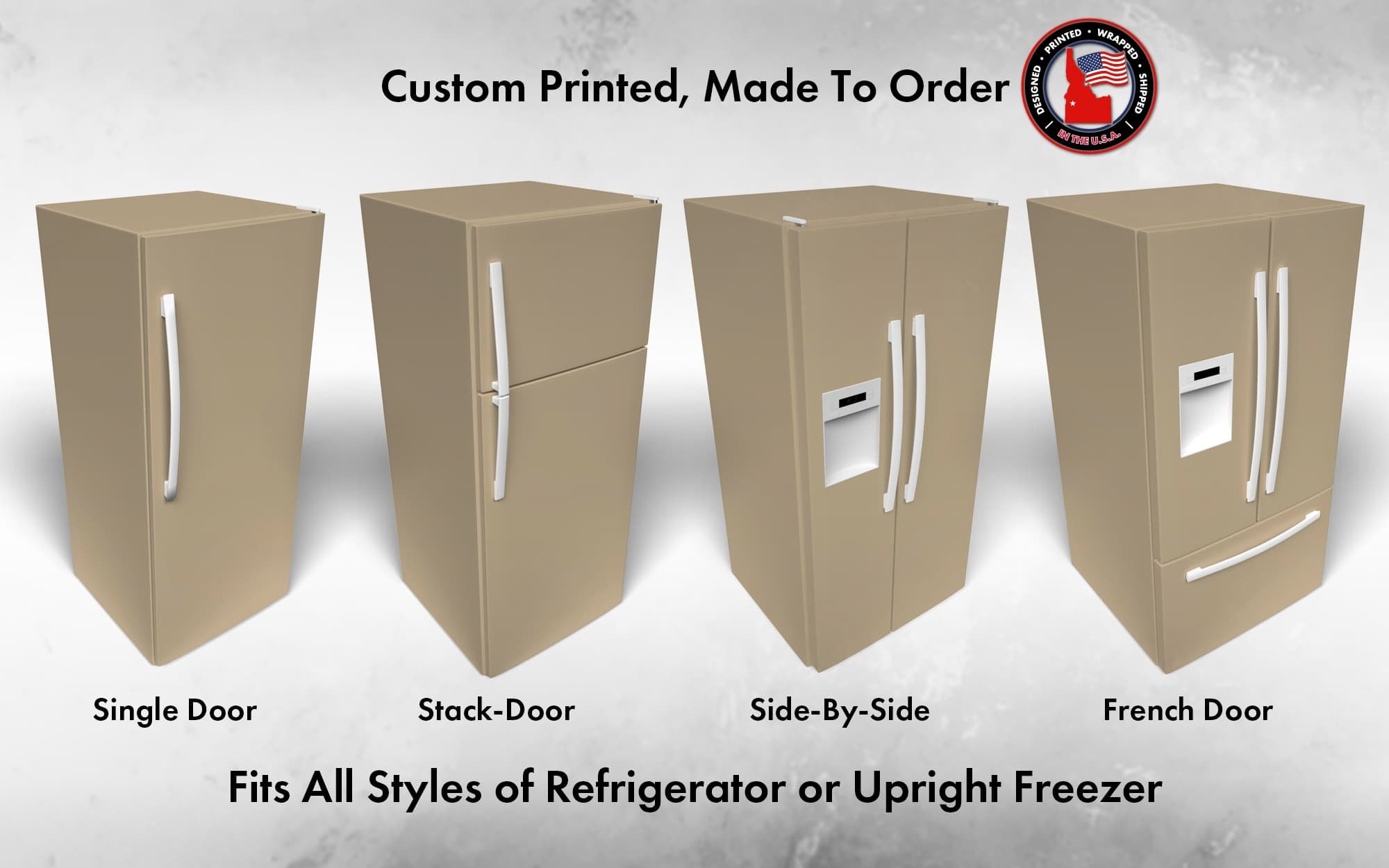 Paint-match Vinyl Refrigerator Wrap Sherwin Williams Outerbanks SW 7534 ...