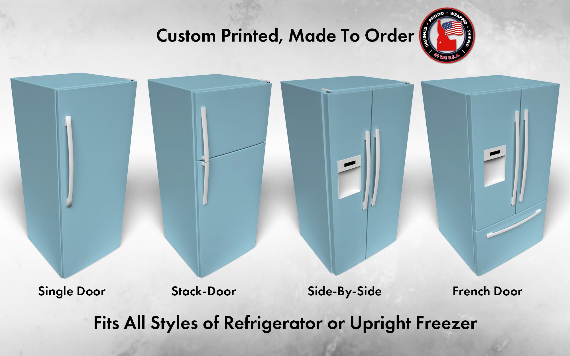 Paint-match Vinyl Refrigerator Wrap Sherwin Williams Bluebell SW 6793 ...