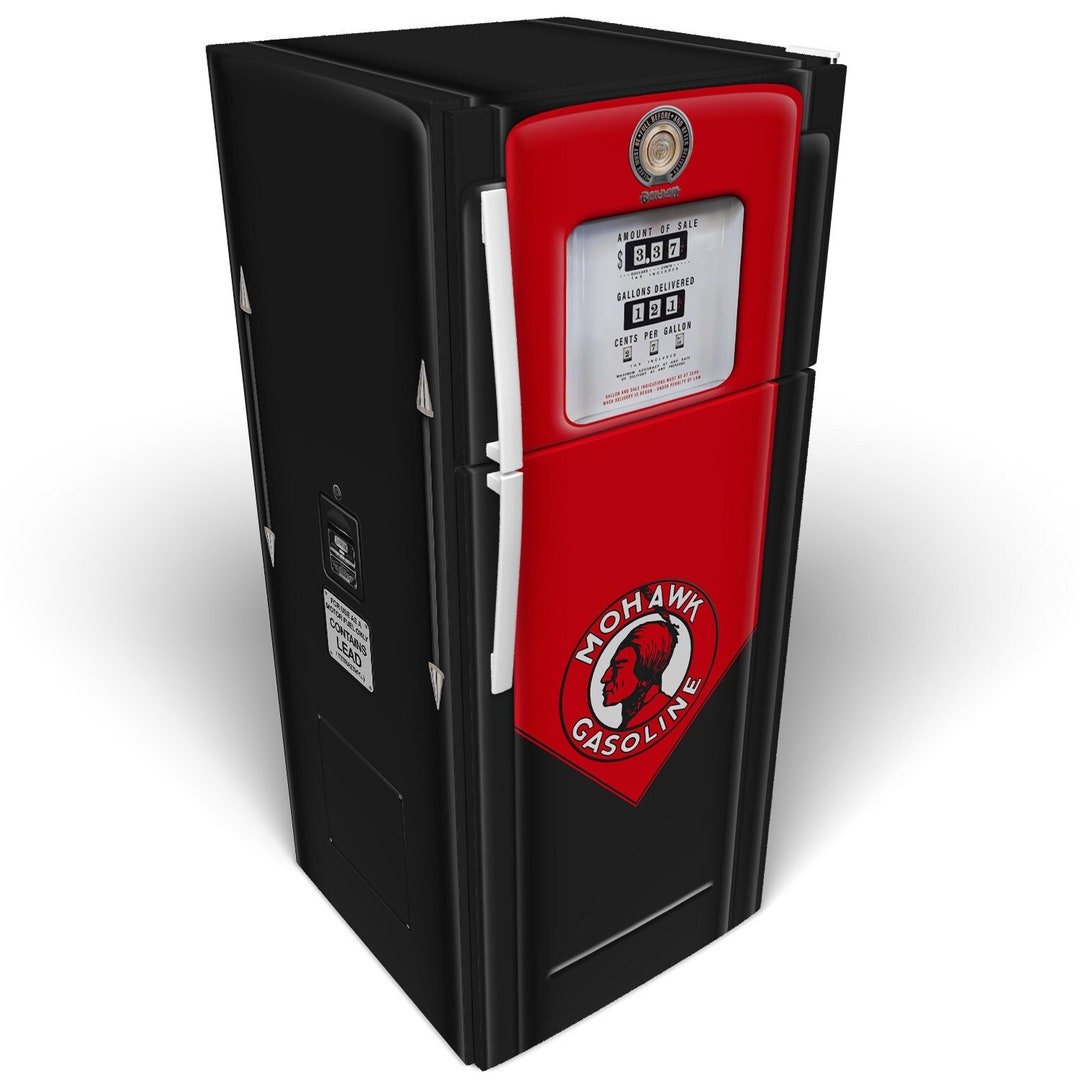 Bennett Mohawk Gasoline Gas Pump Custom-printed Refrigerator Wrap - Etsy
