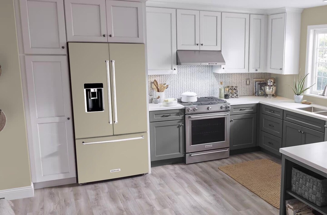 Paint-match Vinyl Refrigerator Wrap Sherwin Williams Outrigger SW 9517 ...