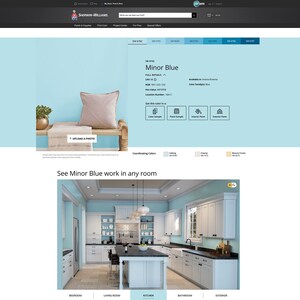 Paint-match Vinyl Refrigerator Wrap Sherwin Williams Minor Blue SW 6792 ...