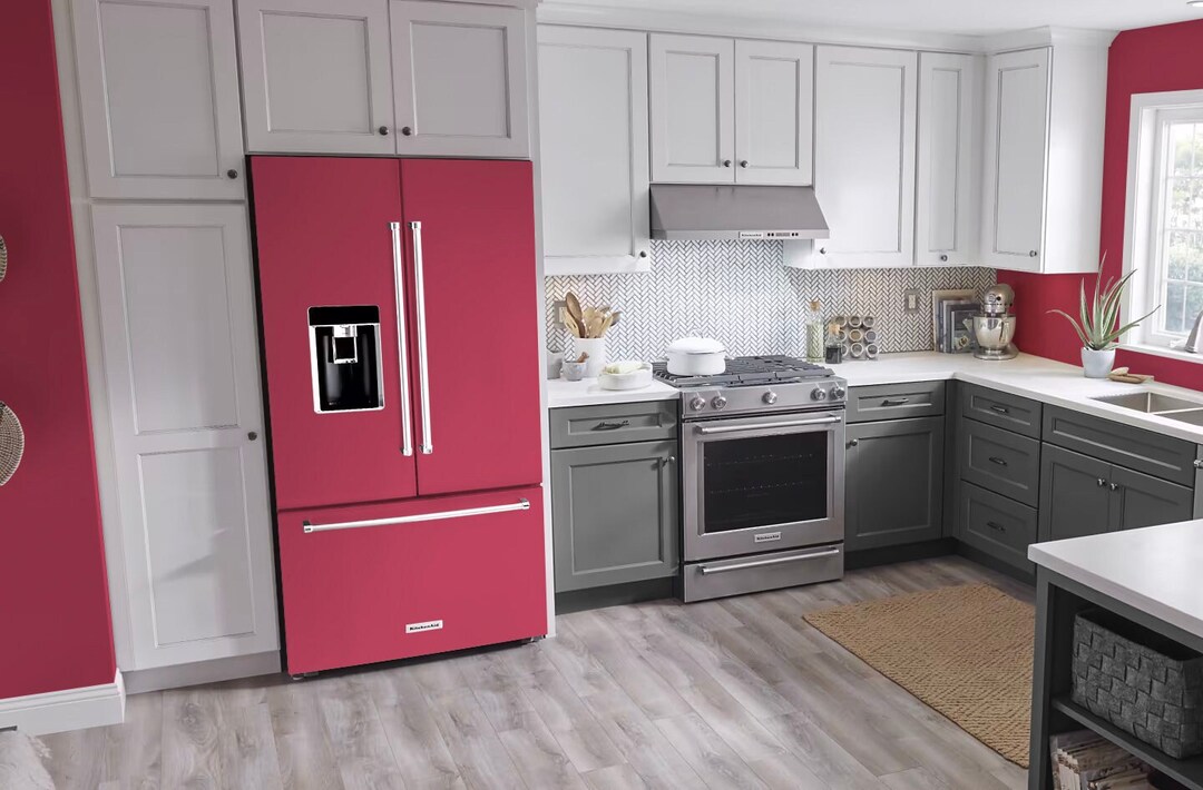 Paint-match Vinyl Refrigerator Wrap Sherwin Williams Eros Pink SW 6860 ...