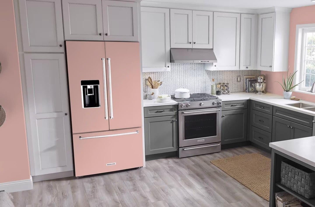 Paint-match Vinyl Refrigerator Wrap Sherwin Williams Gracious Rose SW ...