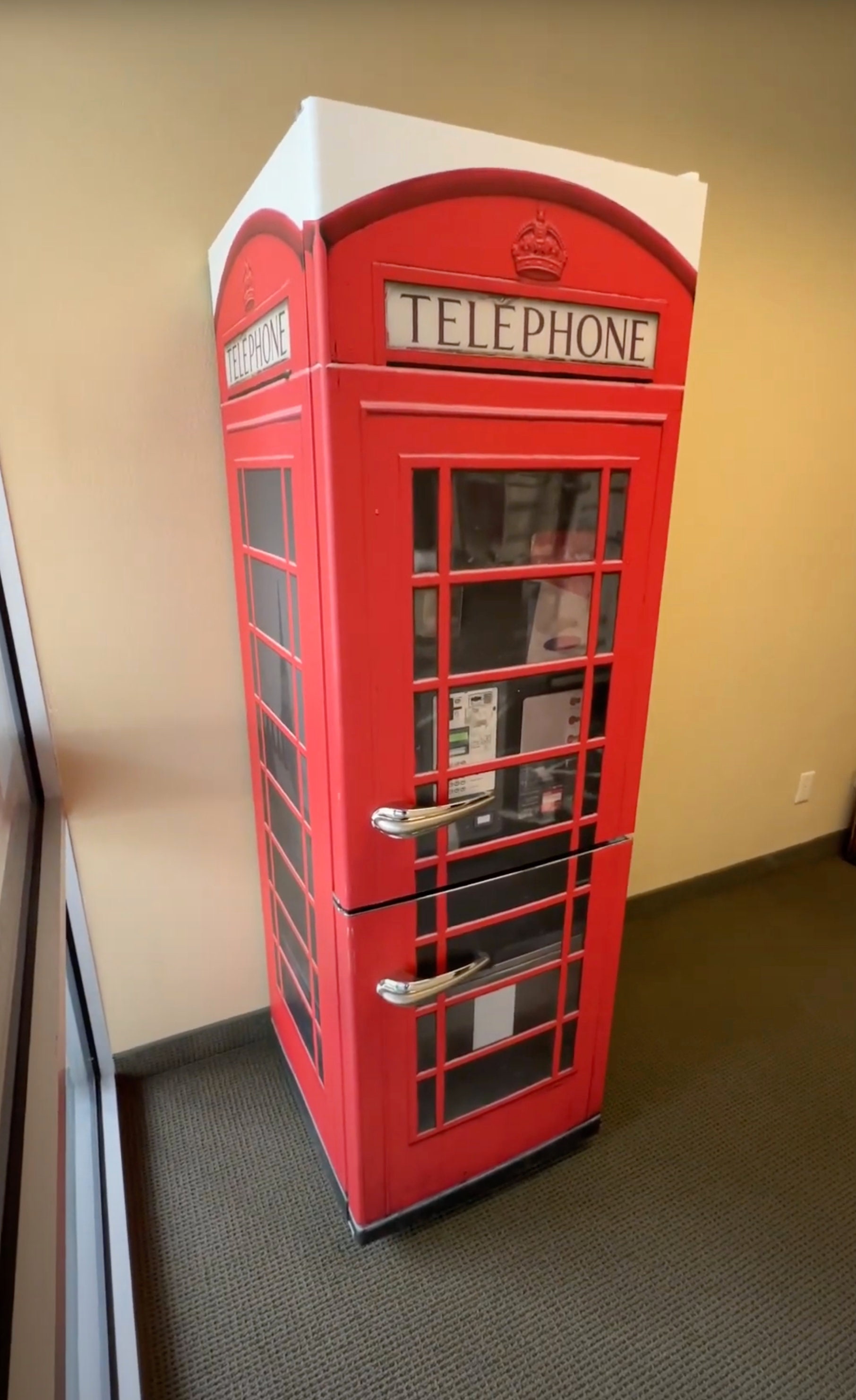 Red British Phone Booth Custom-printed Refrigerator Wrap - Etsy