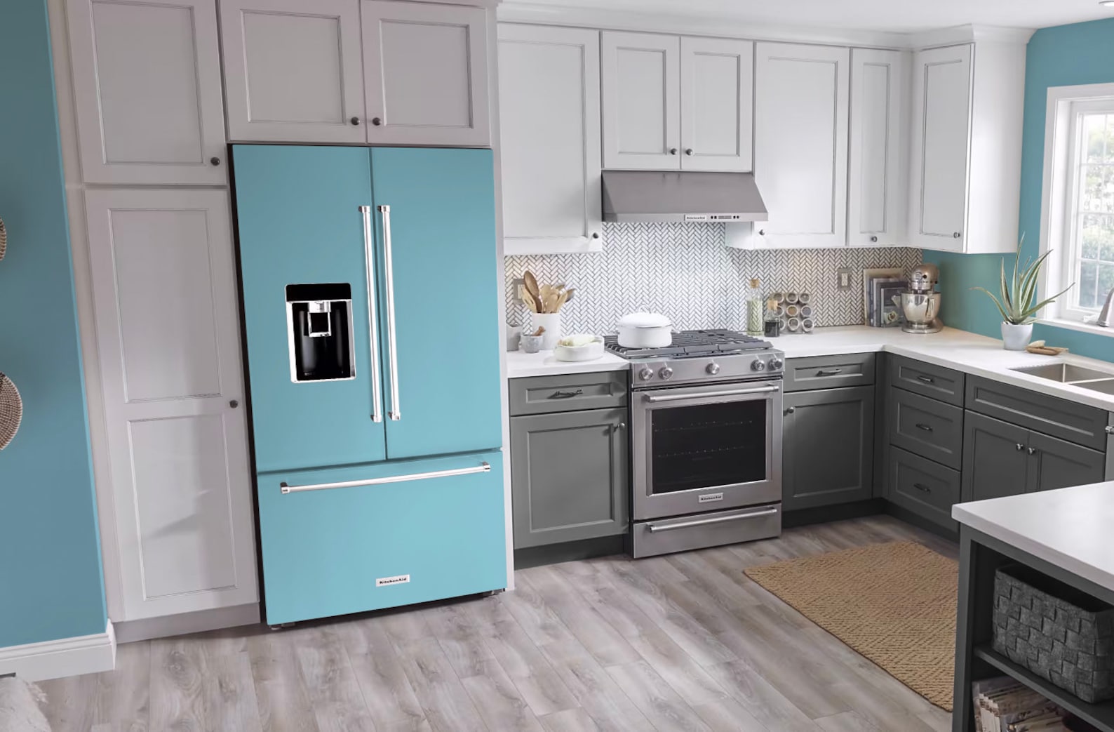 Paint-match Vinyl Refrigerator Wrap Sherwin Williams Bluebell SW 6793 ...