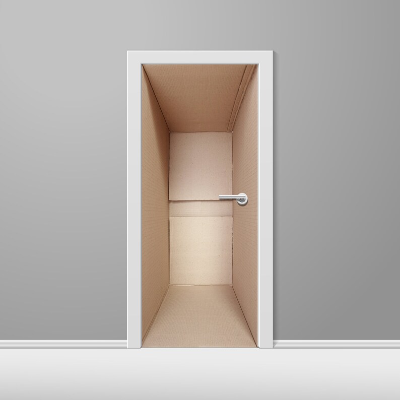 Inside Cardboard Door Wrap, Custom Printed, Made-to-order, Peel and ...