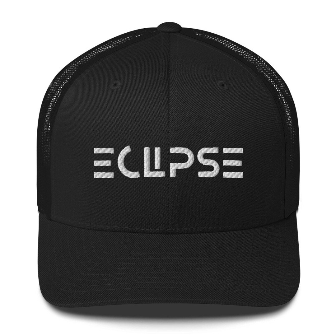 White ECLIPSE 3D Embroidered Trucker Hat - Etsy