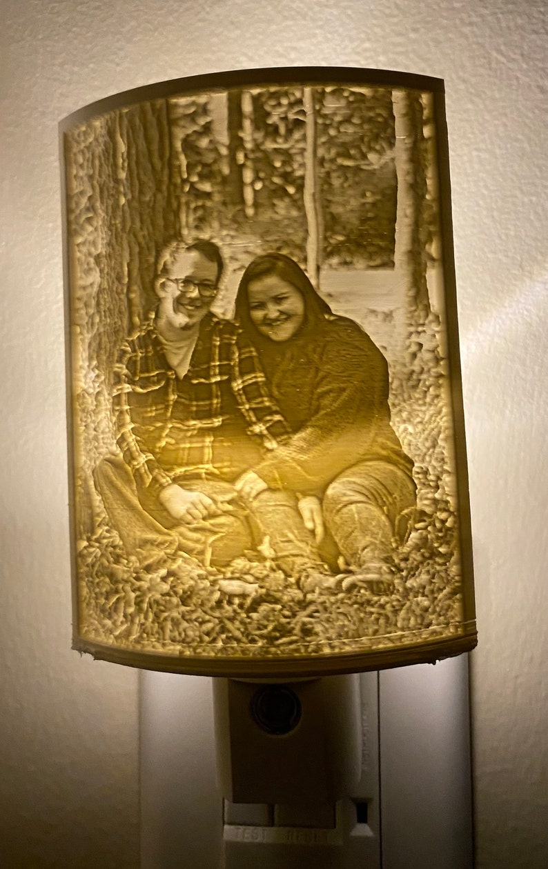 Custom Lithophane Night Light: 3D Printed Photo Memorial Gift - Etsy