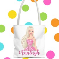 Vintage Barbie Cotton Tote Bag: Handmade 90s Design - Etsy