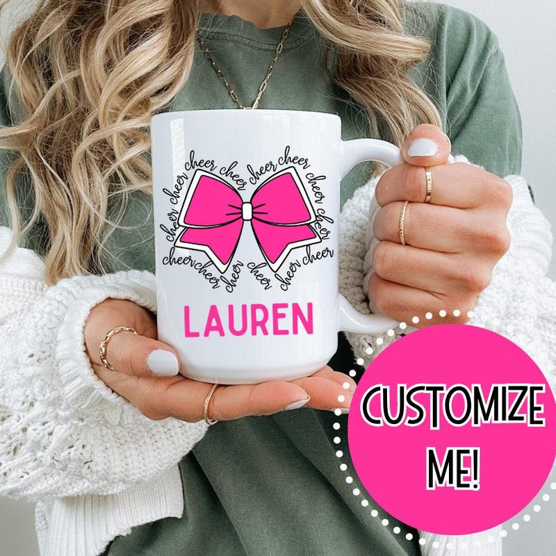 Personalized Cheer Mugs - Etsy