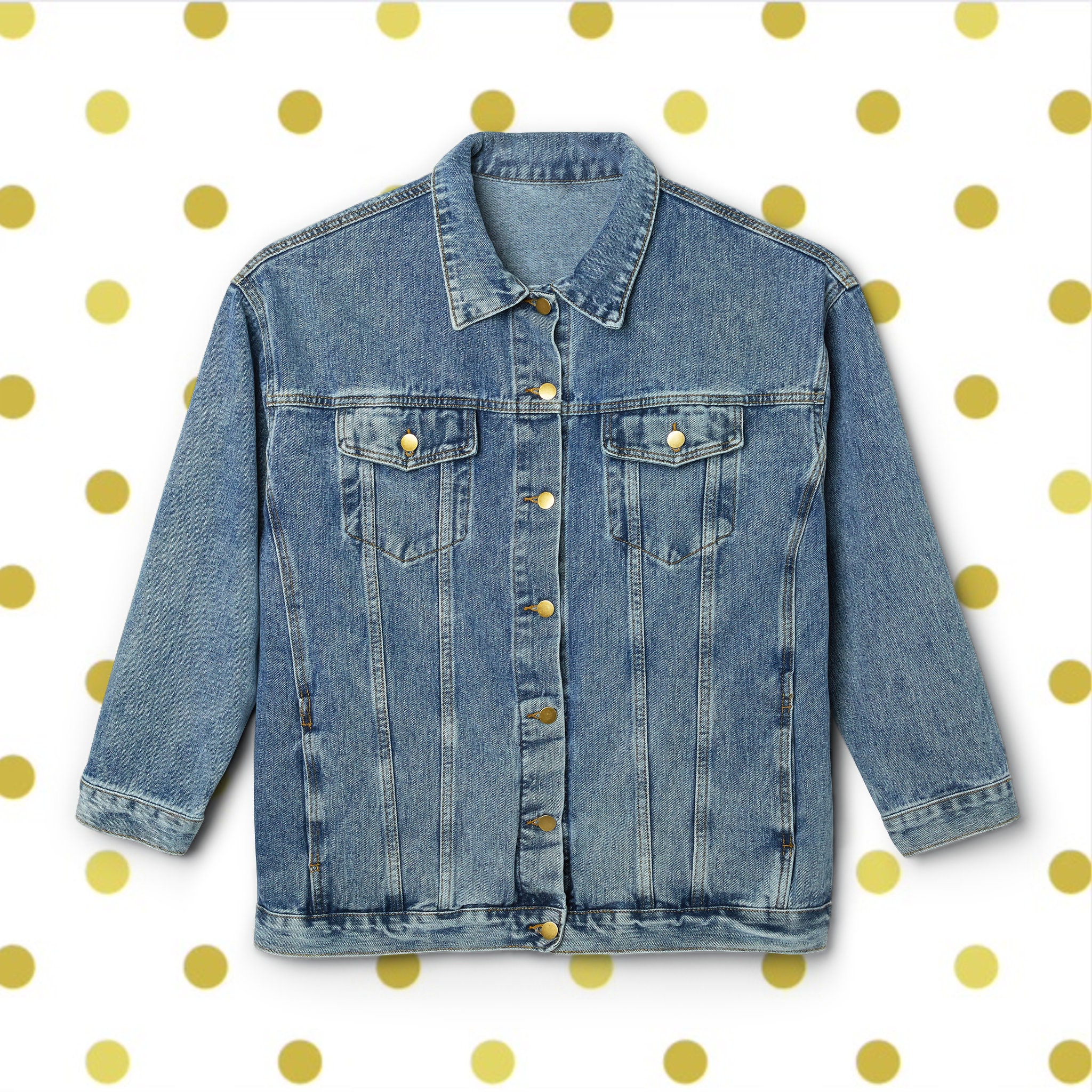 School Mascot Denim Jacket Custom Team Mascot Name Blue Jean Jacket ...