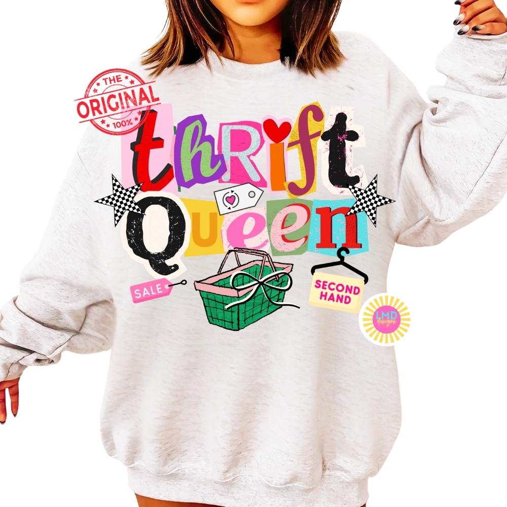Thrift Queen Png, I’d Rather Be Thrifting PNG, Thrift Aesthetic Shirt ...