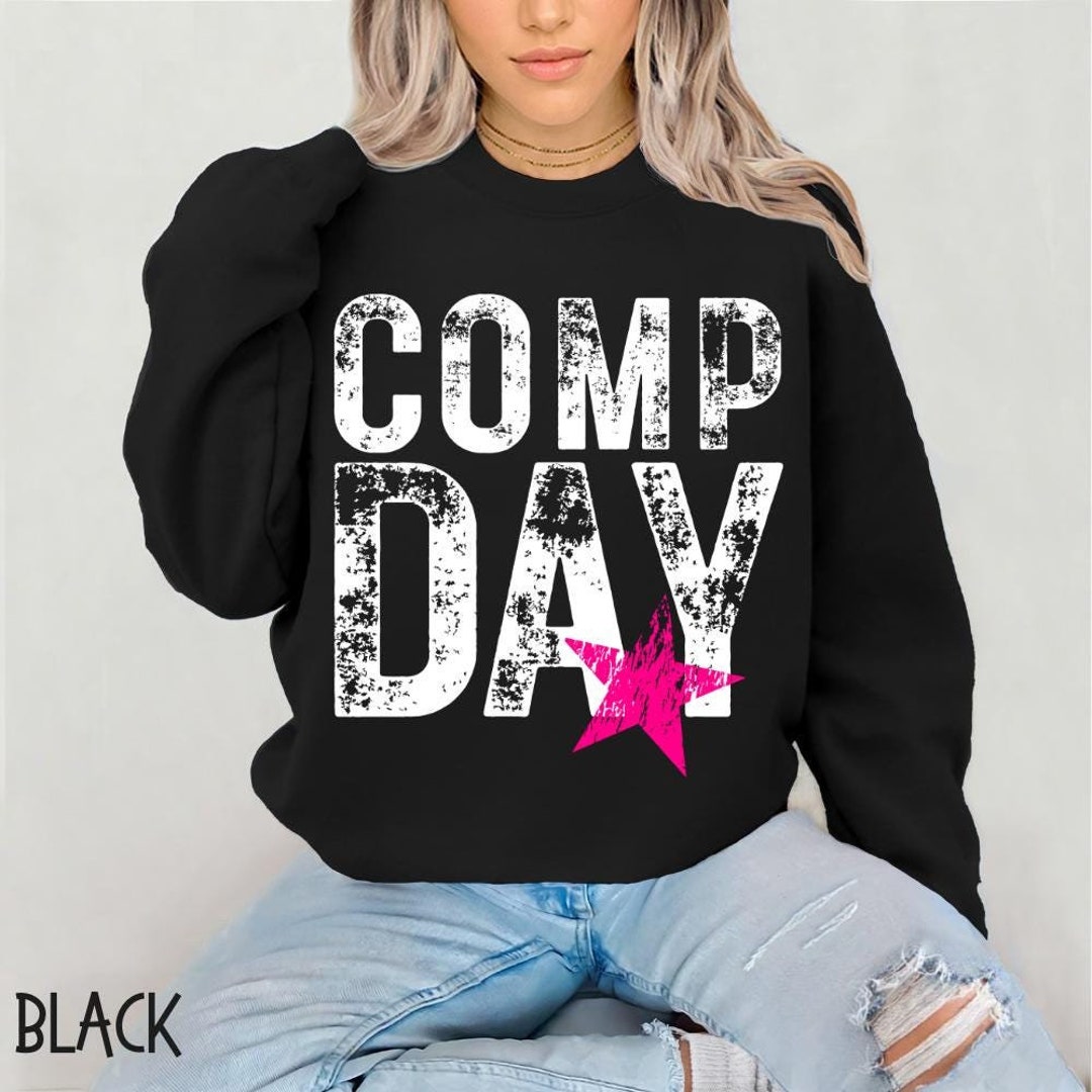 COMP DAY Custom Star Crewneck Sweatshirt, Custom Cheer Comp Sweatshirt ...