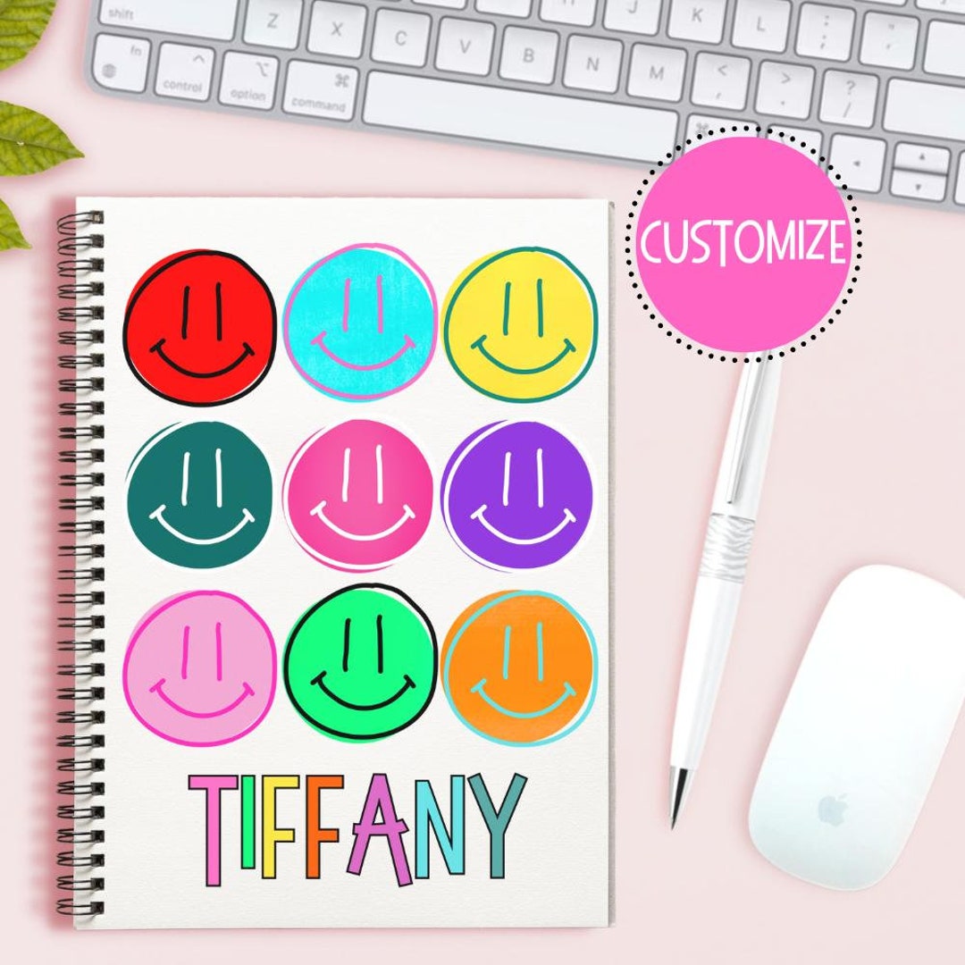 Personalized Smiley Notebook, Smiley Notebook, Smile Face Journal ...