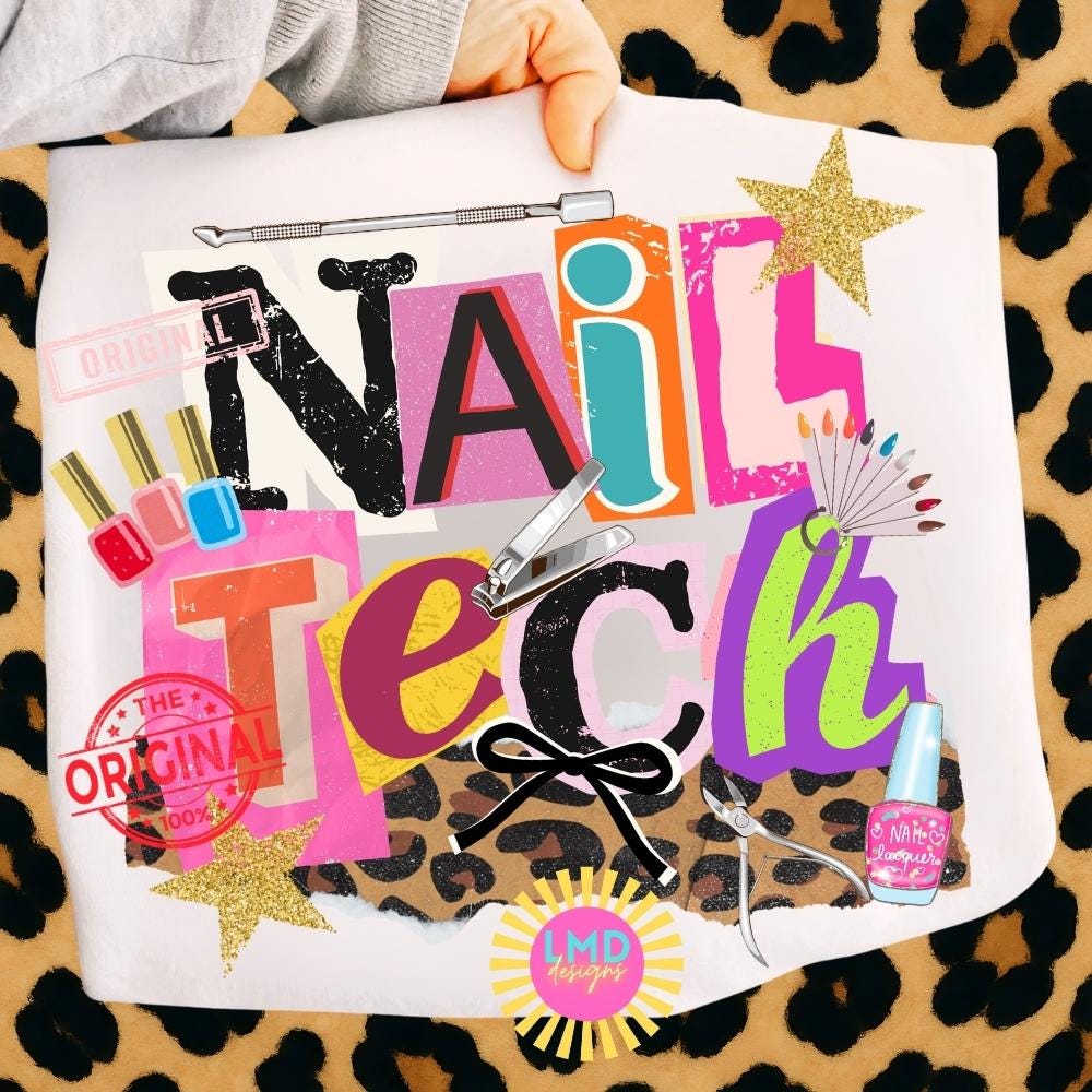 Nail Tech Png, Preppy Nail Technician Png, Cute Nail Tech Sublimation ...