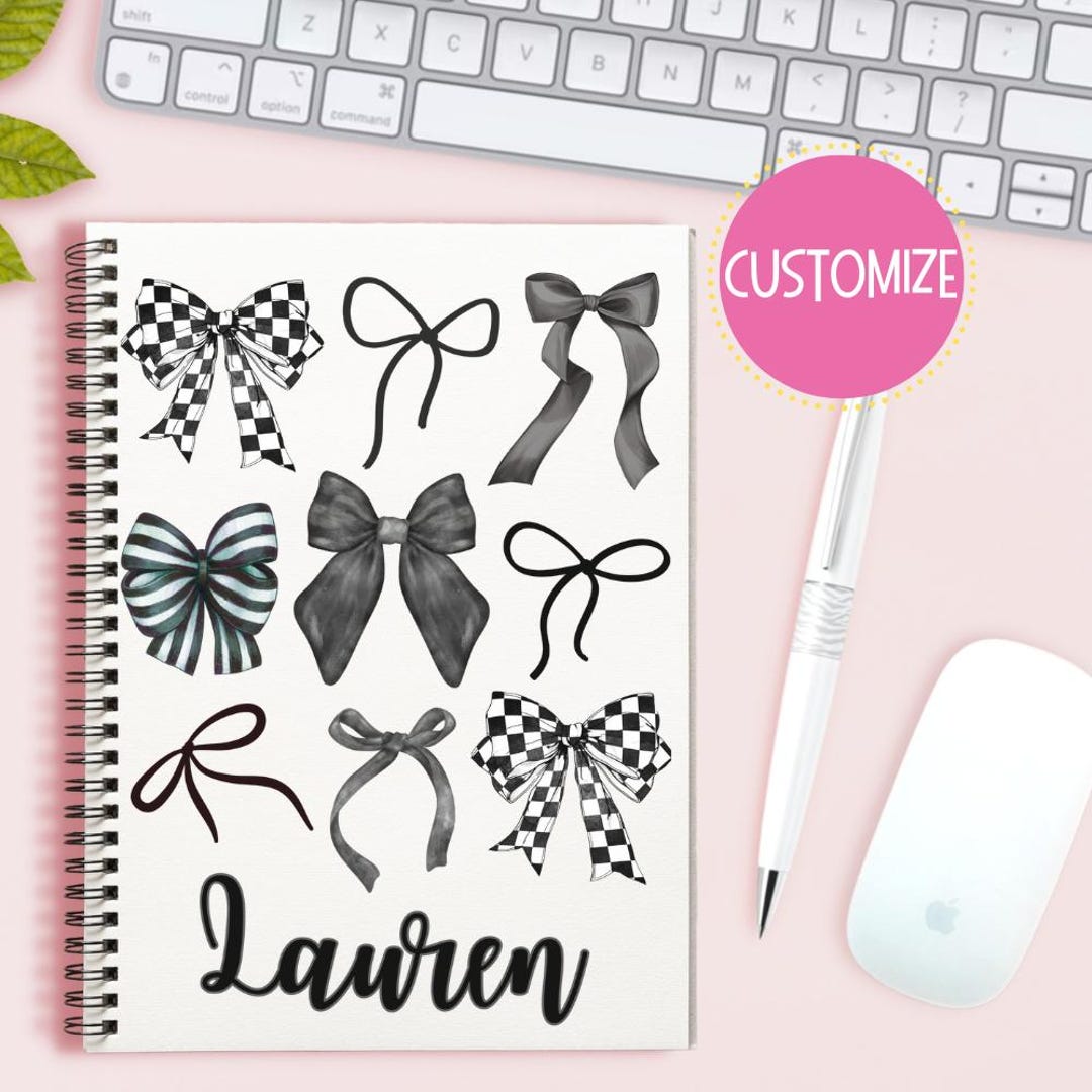 Customized Notebook for Women, Teens and Girls, Coquette Gifts ...