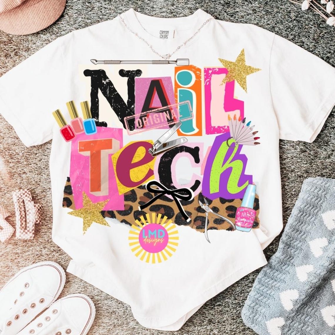 Nail Tech Png, Preppy Nail Technician Png, Cute Nail Tech Sublimation ...
