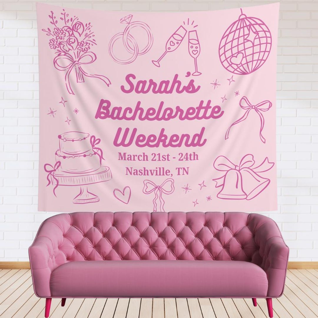 Bachelorette Weekend Banner, Custom Bach Party Welcome Sign ...